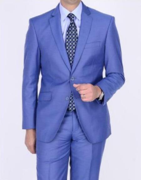 Mens Neon Blue Suit — Menssuitsatlanta