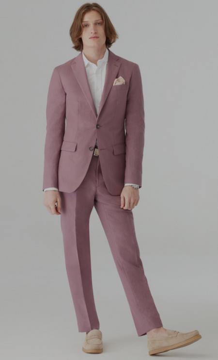 Old Rose Gold Suit - Wedding Mauve Color Suit - Dusty Rose ...