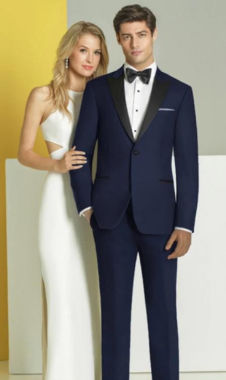 Dark Blue Prom 2025 Suit - Navy Blue Prom 2025 Suit — Menssuitsatlanta
