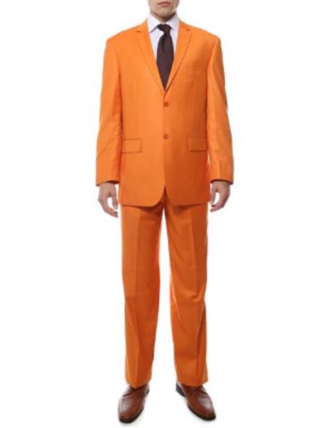 Bright Orange Suit With Pants - Light Orange Suit — Menssuitsatlanta