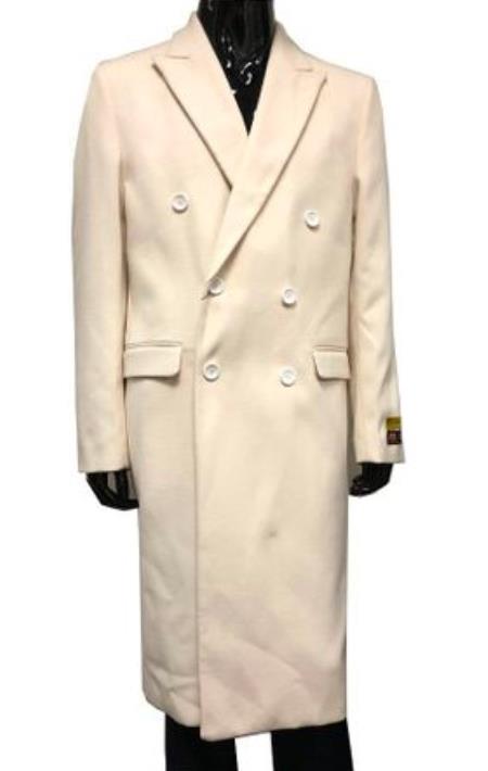 Mens White Overcoat - White Topcoat For Men — Menssuitsatlanta