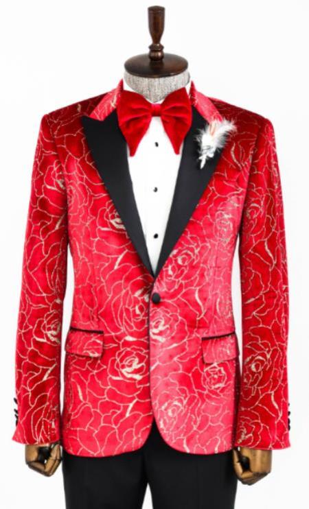 Mens Red Tuxedo Jacket - Red Dinner Jacket — Menssuitsatlanta