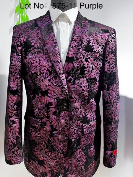 Retro Paris Suits Mens Suit Purple — Menssuitsatlanta
