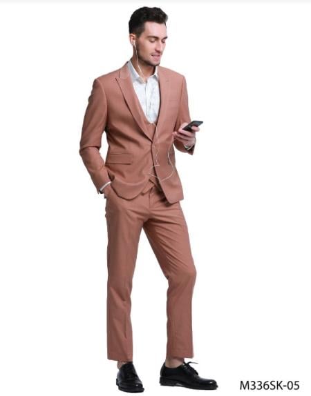 Light Brown Wedding Suit - Coffee Slim Suit — Menssuitsatlanta