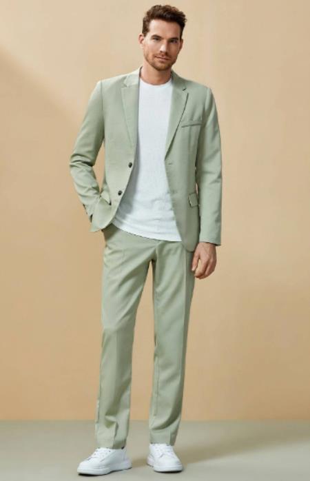 Mens Light Green Suit - Neon Green Suit — Menssuitsatlanta