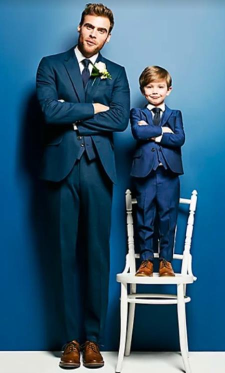 Dad And Son Matching Suits - Blue Dad and Son Outfits — Menssuitsatlanta